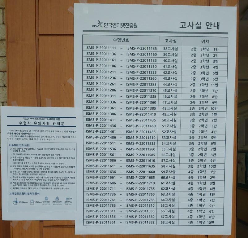 ISMS-P 인증심사원 필기 실기 합격 후기